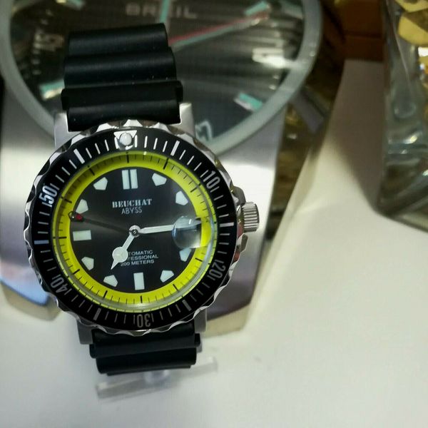 1980’s Beuchat Abyss diver Watch automatic Professional 200m vintage ...