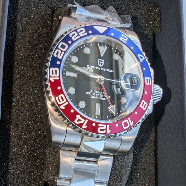 PAGANI DESIGN GMT WATCH V3 SAPPHIRE 40mm Stainless Steel Automatic Mens ...