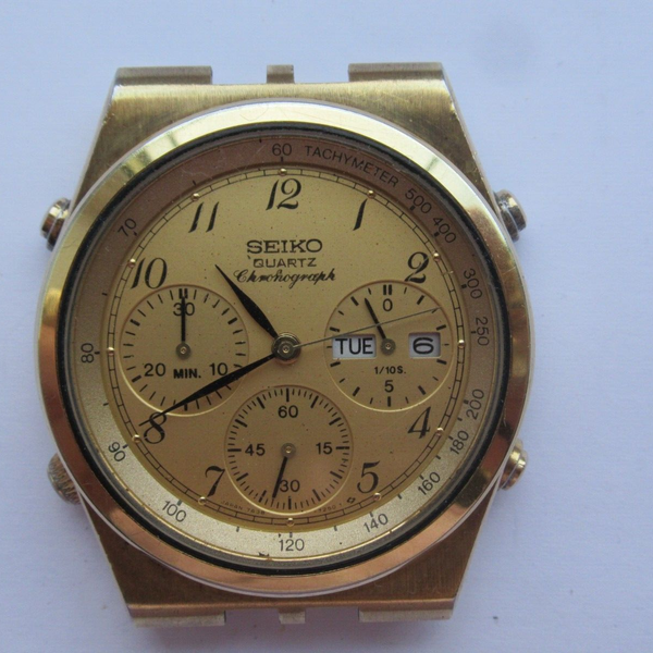 Spares or Repair Seiko 7A38-7289 Quartz Chronograph Runner Keeps Time ...