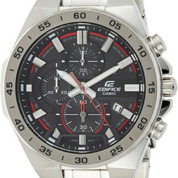 Casio Men's Edifice Quartz Chronograph 100m Stainless Steel Watch ...