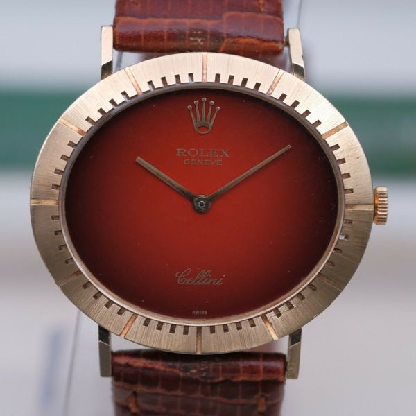AUTHENTIC RARE MINT VINTAGE ROLEX CELLINI REF 4083 MANUAL 18K GOLD, RL ...