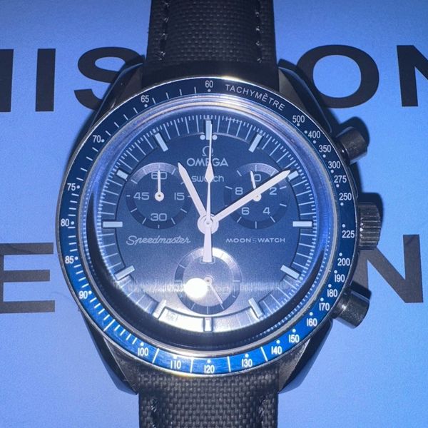 Swatch Omega Mission to Neptune Stainless Steel Case Mod Sailcloth ...