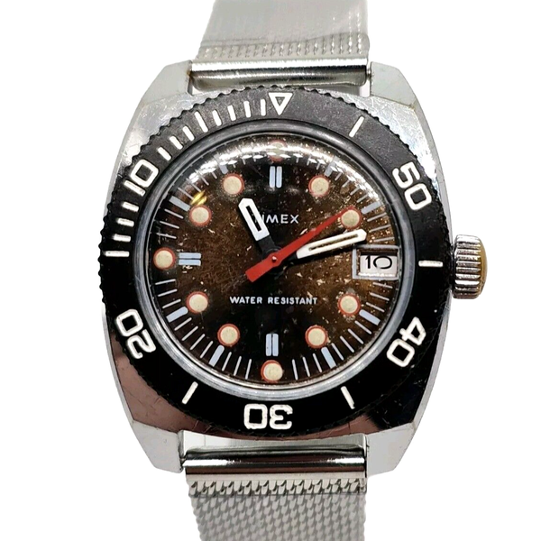 1973 Timex 31mm Diver's Style Mechanical Watch, Serviced & Restoration ...