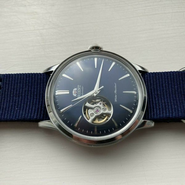 Orient Bambino Open Heart 40mm Watch Blue - Immaculate - F6T2-UAA0 ...