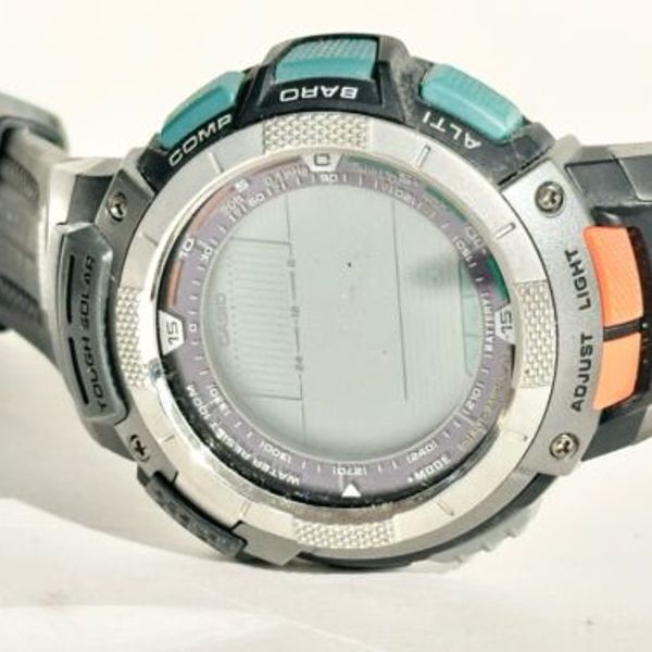 Casio PAG-80 Pathfinder Solar Triple Sensor Men's Digital Watch NEEDS ...