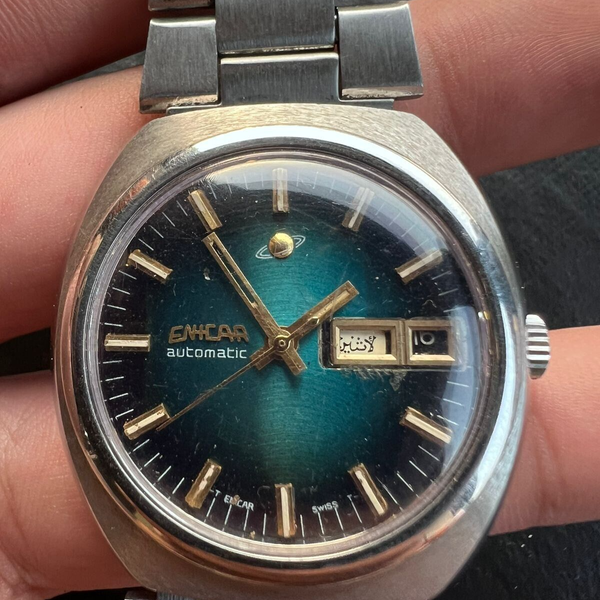Collectable Vintage Enicar Automatic Day/Date 27 Jewels Swiss Made ...