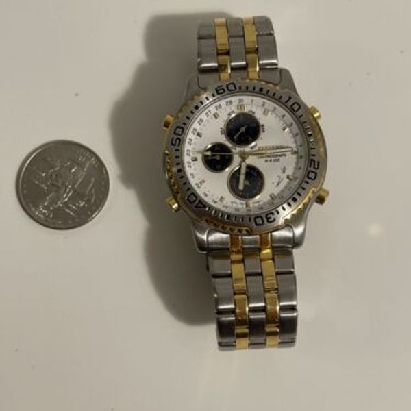 Rare Vintage Citizen Pilot Watch 6850-G81406 Alarm Chronograph WR 100 ...