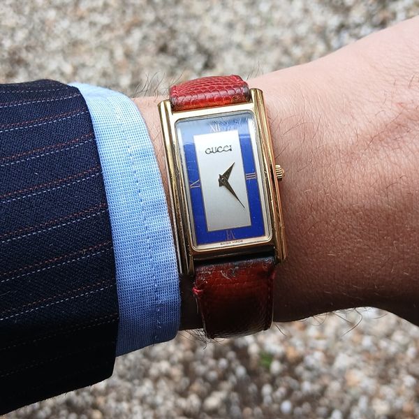 GUCCI TANK VINTAGE SWISS WATCH 24x38mm WATCH with BOX | WatchCharts ...