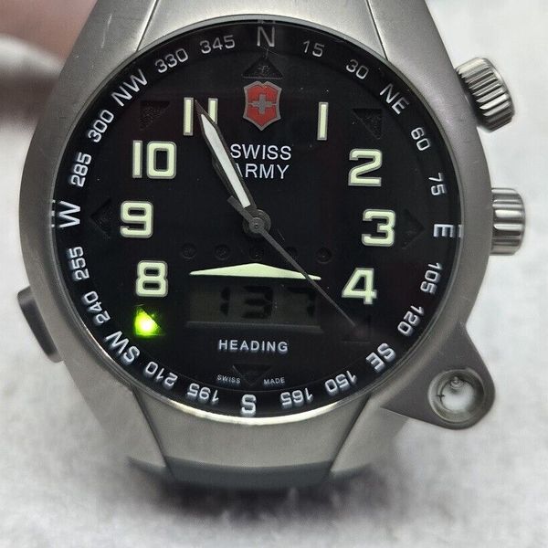 VICTORINOX SWISS ARMY ST-5000 TITANIUM PATHFINDER COMPASS WATCH ...