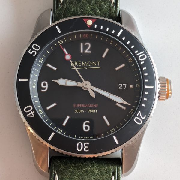 Bremont Supermarine S300 Black Dial 40mm Automatic Men's Watch w/ Box ...