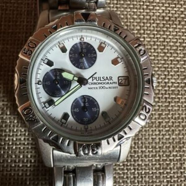 Pulsar by Seiko V657-X010 Chronograph Date Dive Quartz Men's Watch ...