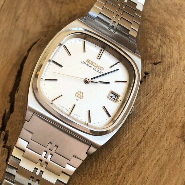 Seiko Grand Quartz 9942-5000 1976 vintage quartz white linen dial ...