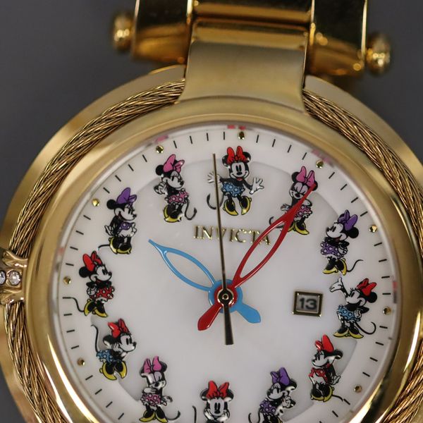 INVICTA Disney Limited Edition Lady 40mm Gold White dial PC22A Quartz ...