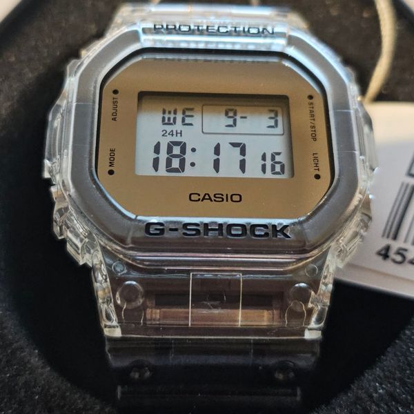 Casio G-Shock Watch, DW-5600SK-1ER Clear/Transparent Series ...