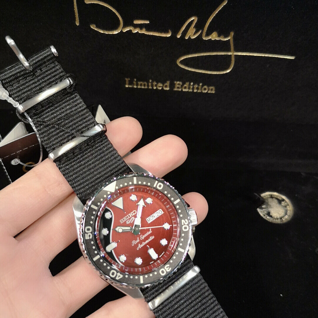 Seiko 5 Sports Brian May Limited Edition Red Special SRPE83 Automatic ...