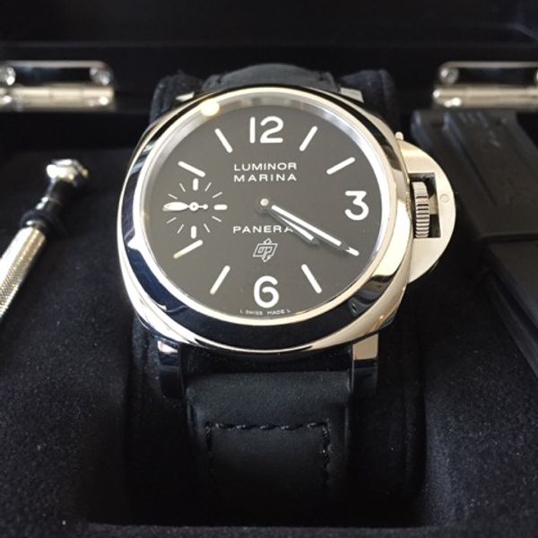 SOLD: PANERAI PAM 005 LUMINOR MARINA BASE LOGO 44MM J serial triple box ...