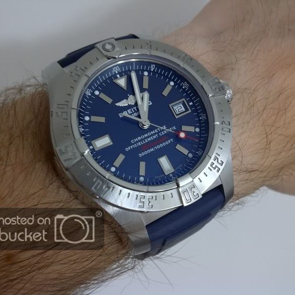 FS:Breitling Avenger Seawolf SS blue dial/baton markers/ocean racer ...