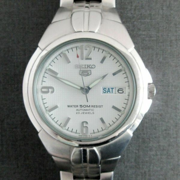 Seiko 5, 7S36-01A0 Japan Vintage Mechanical Automatic Men's Watch 7S36A ...