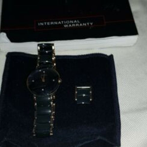 Rado Ceramic Ladies Watch with Four Diamonds on Face | WatchCharts
