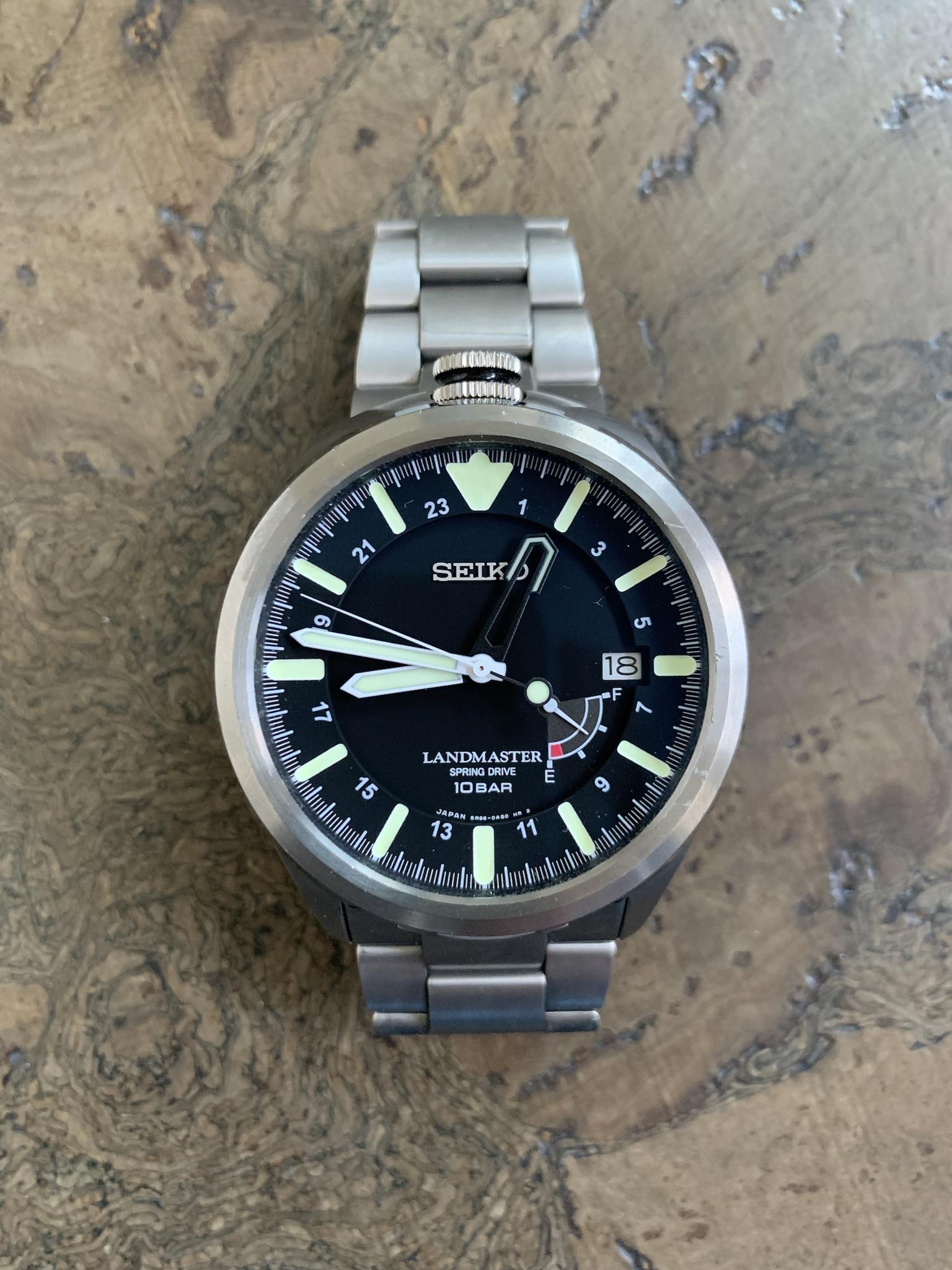 [WTS] Seiko Landmaster SBDB015 Titanium Spring Drive GMT | WatchCharts