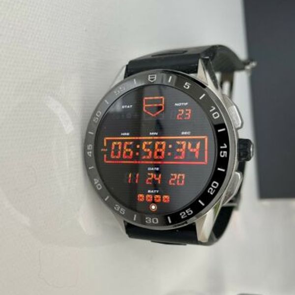 Tag Heuer Connected 2020 Model SBG8A. Stainless with black rubber strap ...