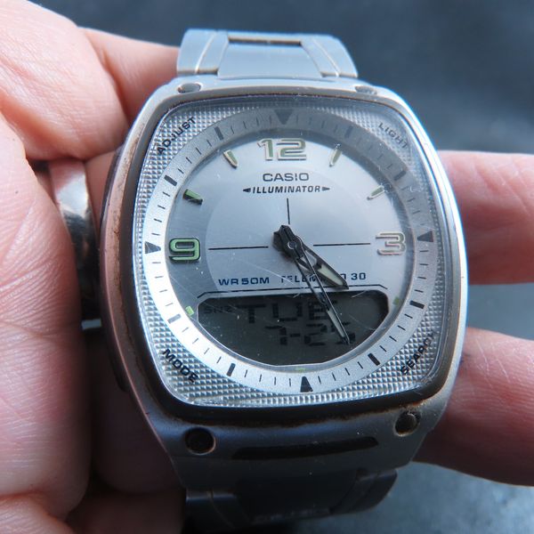 AW-81 Casio Telememo 30 World Time 3 Alarm Quartz Men Watch ...