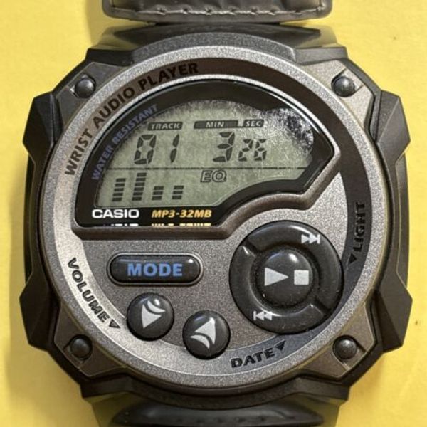 New, Vintage, CASIO WMP-1 Wrist Audio Player MP3 Digital Watch JAPAN ...