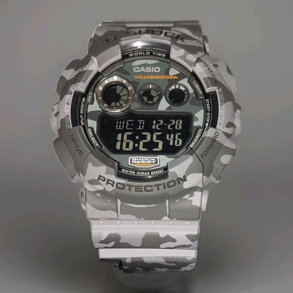 Casio G-Shock GD-120CM Men's Watch Grey Camo Multifunction Fresh ...