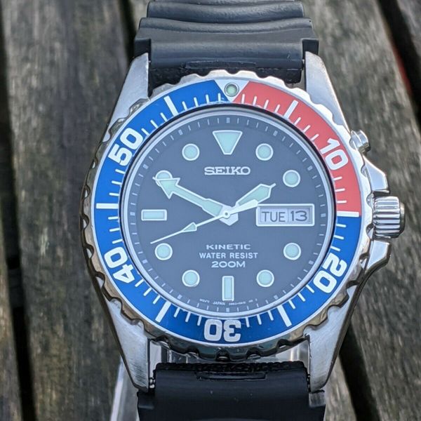 Seiko 5M63-0A10 Kinetic Diver SMY003P Pepsi - Excellent Original ...