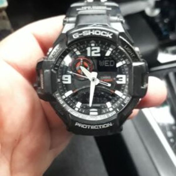 Casio Gravity Master G-shock Aviation GA-1000-1A 52mm Black Raisin Case ...