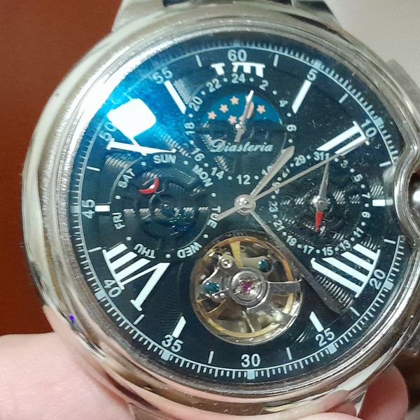 One Diasteria Big Black Dial Automatic watch men watch | WatchCharts ...