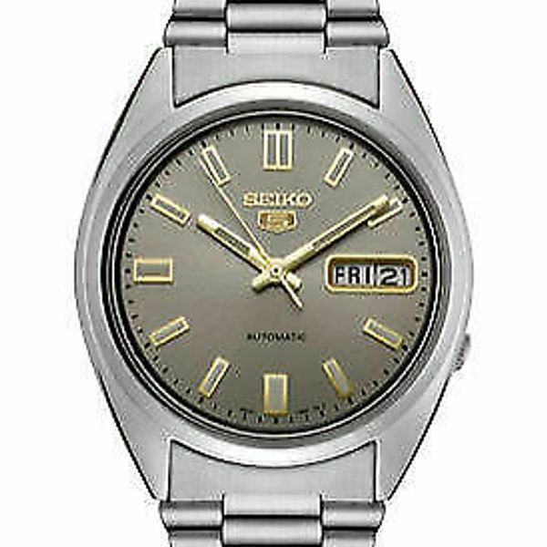 Seiko 5 Men's SNXS75 Automatic Grey Dial Stainless-Steel Bracelet Watch ...