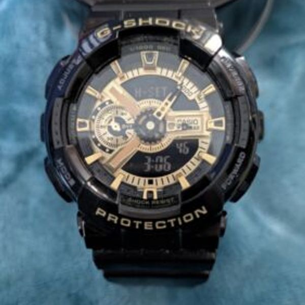 Casio G Shock Black And Gold Watch, 50mm Face.New Battery ...