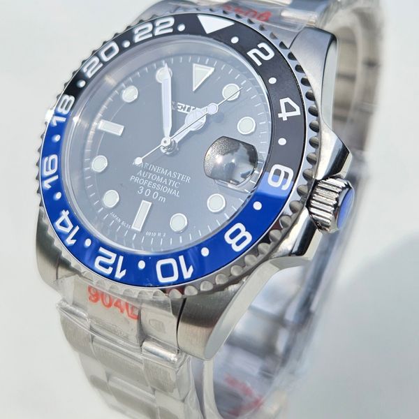 Seiko Batman Mod 40mm NH35 Submariner Master Automatic Diver Watch ...