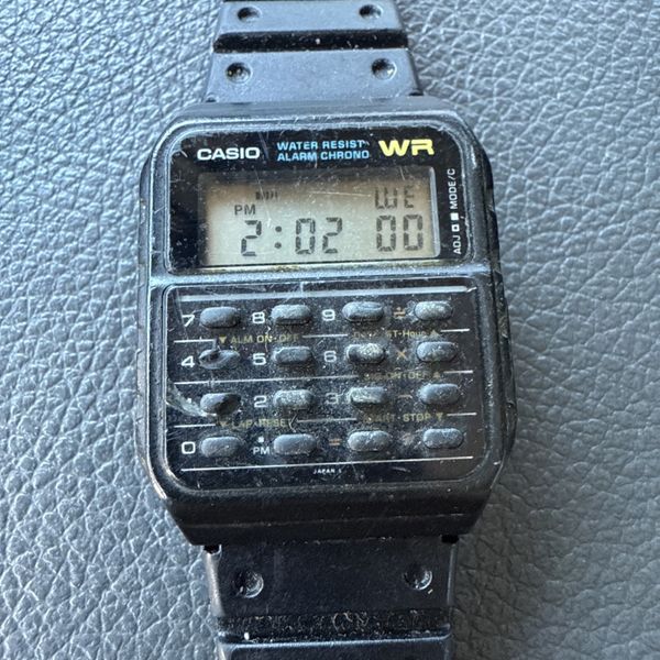 Vintage Casio Calculator Watch 437 Ca-53w 1980s Black Working, (READ ...