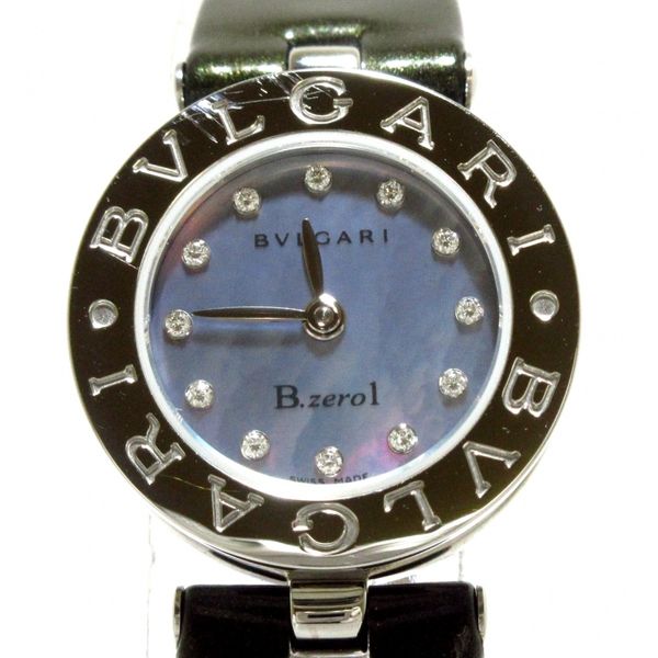 [New] [Used] BVLGARI B-zero1 watch SS x enamel belt/shell dial/12P diamond index blue shell ...