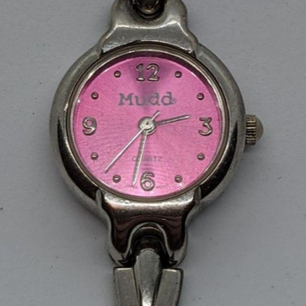 Vintage Mudd Ladies Women's Watch Silver Tone w/ Purple Face | WatchCharts