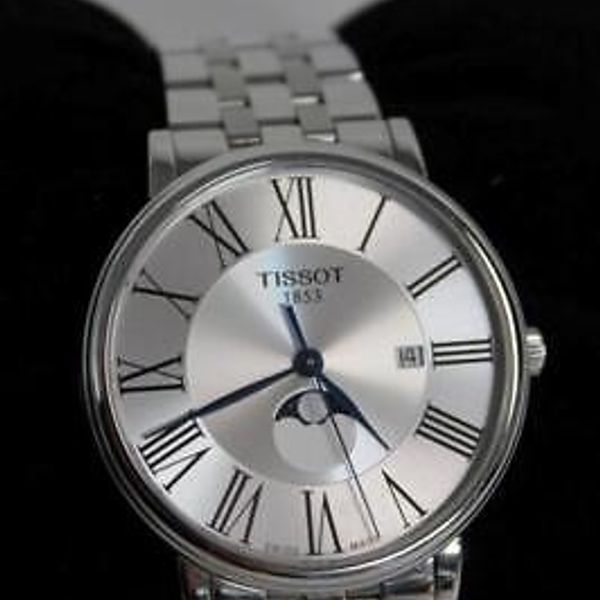 Tissot Carson Premium Gent Quartz Moonphase 40mm Stainless Steel Watch ...
