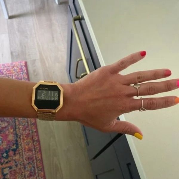 Nixon Re Run Digital Watch Gold | WatchCharts Marketplace