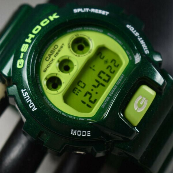NEW! Casio Metallic Green Crazy Colors DW-6900CC-3DS Men's Watch NEW ...