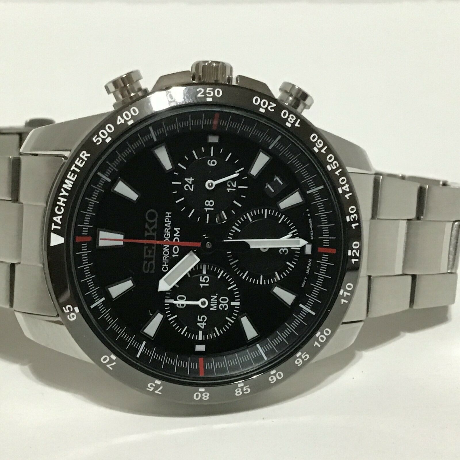 Seiko SSB031 Men's Chronograph Stainless Steel Case Watch SSB031P1 ...