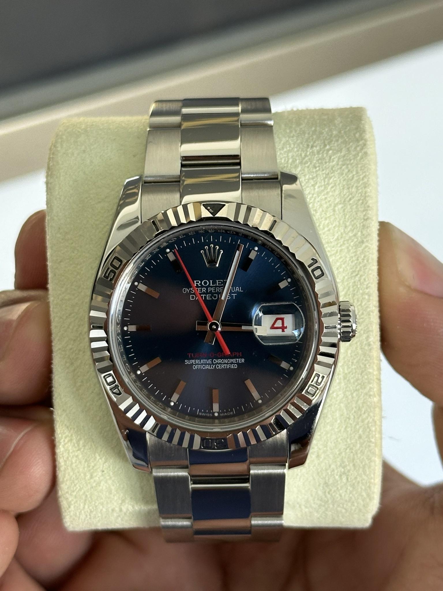 [WTS] Rolex Datejust Turn-O-Graph "Thunderbird" 116264 - Rare Blue Dial ...