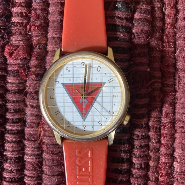 Vintage 1988 Guess Watch With Original Red Rubber Band | WatchCharts ...