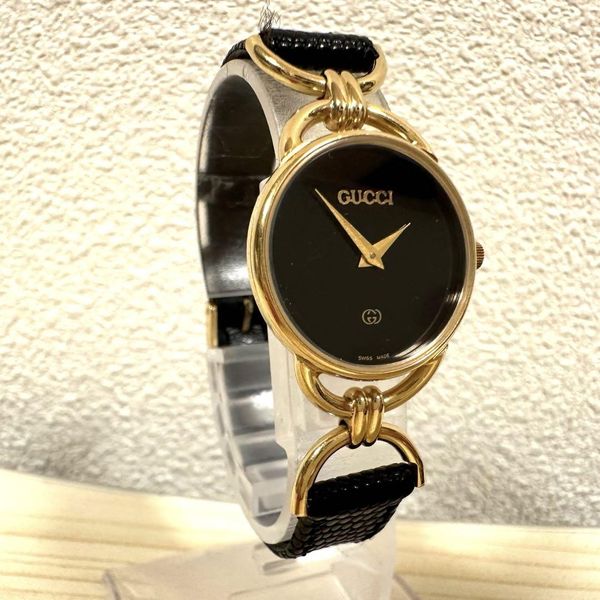Gucci Watch 6000L Black Gold | WatchCharts Marketplace