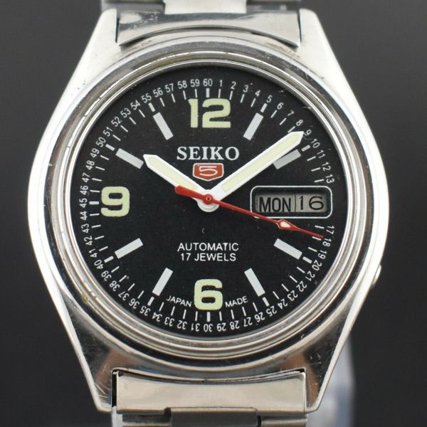 VINTAGE SEIKO 5 AUTOMATIC 17 JEWELS CAL. 7009 DAY-DATE MENS WRIST WATCH SERVICED | WatchCharts ...