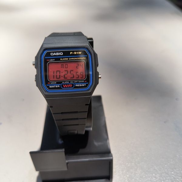 Custom Black Casio F91W ð ¨ Red Alert ð ¨custom Screen Mod ...