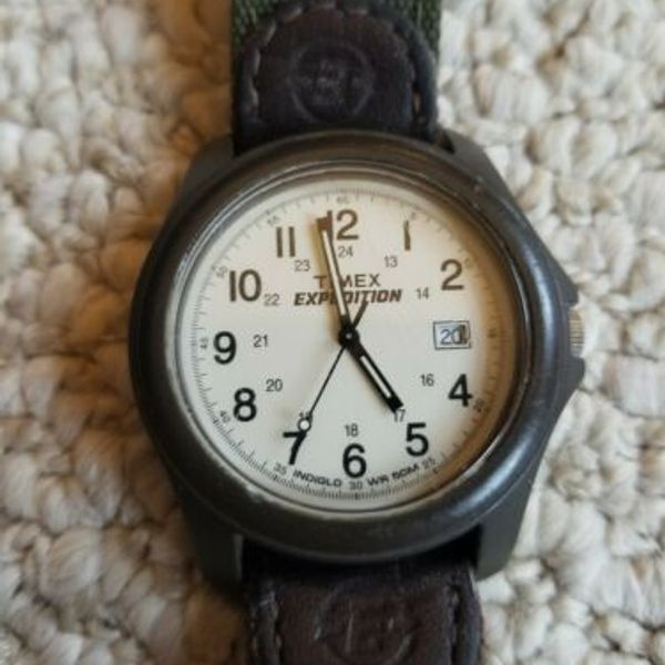 Timex Expedition 905 Field Watch With Indiglo And Date On Canvas And Leather... | WatchCharts ...