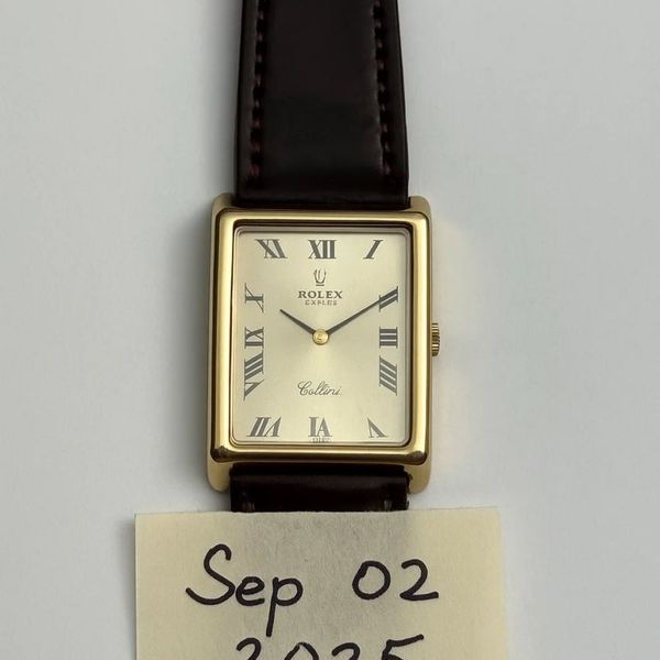[WTS] MANUAL WIND ROLEX CELLINI TANK 18k SOLID YELLOW GOLD W: 25mm X H ...
