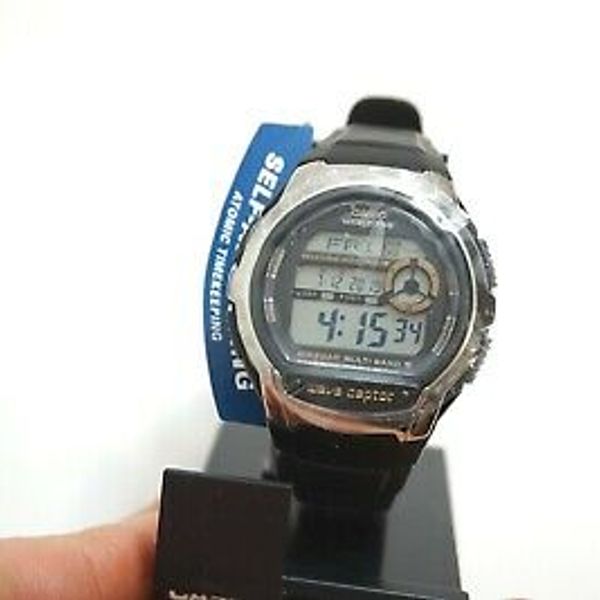 NEW NWT CASIO WAVE CEPTOR ATOMIC TIMEKEEPING WATCH MODEL WV-M60-9ACF ...