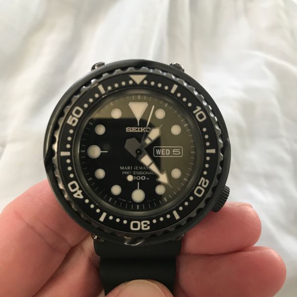 Seiko Tuna SBBN013 Darth Tuna on new upgraded strap | WatchCharts ...
